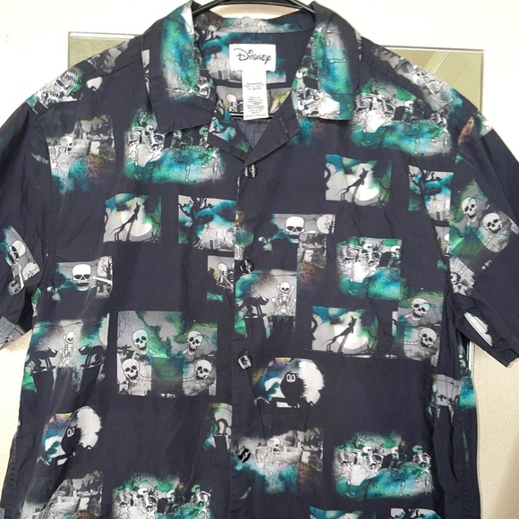 Disney | Shirts | Disney Skeleton Dance Button Shirt Med | Poshmark